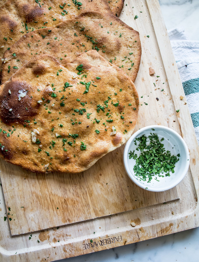 Homemade Whole Wheat Flatbread + Yeast-Free | Lemons and Basil