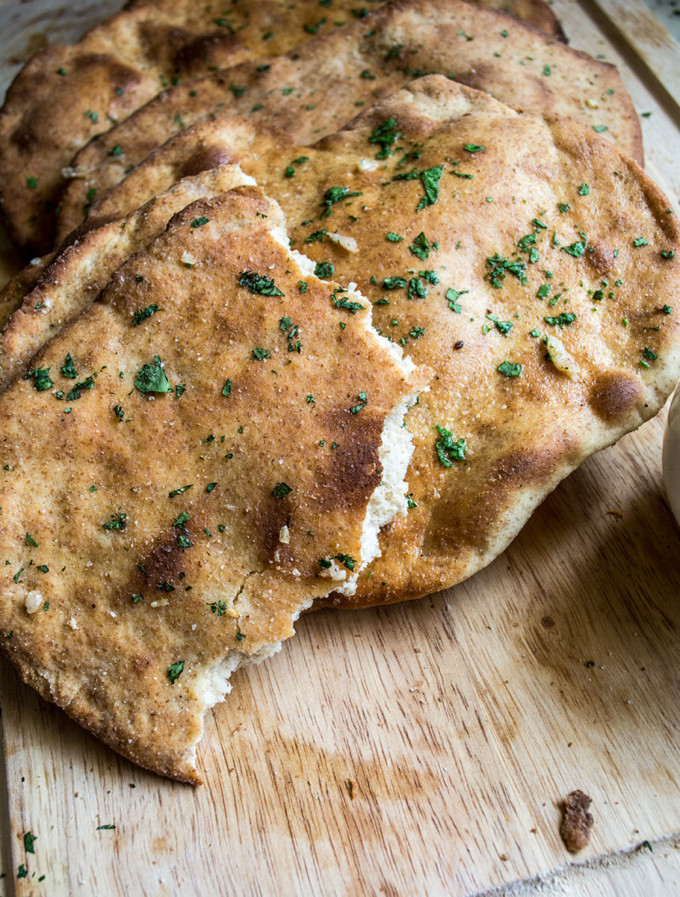 Homemade Whole Wheat Flatbread + Yeast-Free | Lemons and Basil