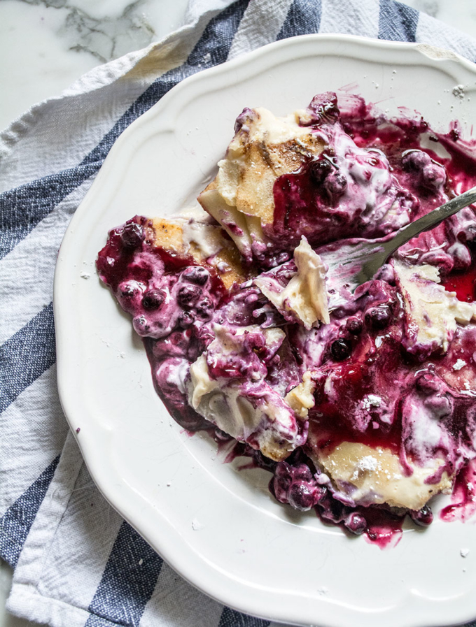 Blueberry Blintz with Lemon Cream Filling | Lemons and Basil