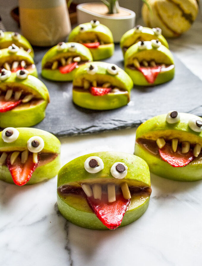 Silly Caramel Apple Faces | Fun for Halloween! | Lemons and Basil
